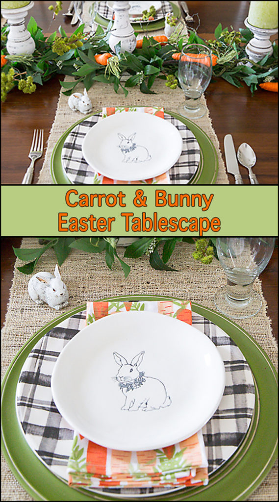 Carrot and Bunny Easter Tablescape - Joy In Every Season