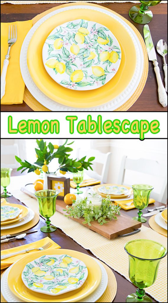 Lemon Themed Tablescape - Joy In Every Season